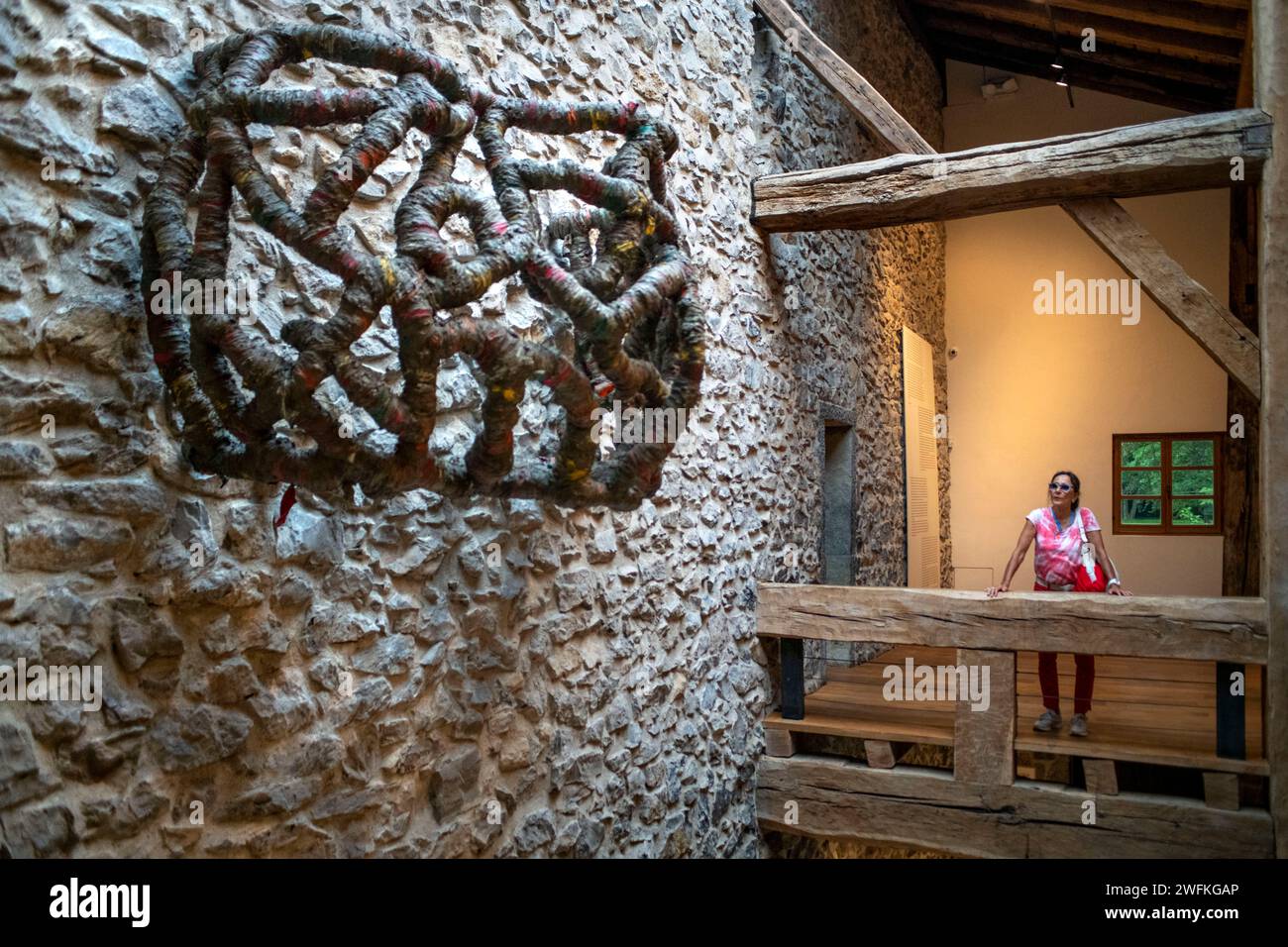 Phyllida Barlow exhibition inside The Chillida-Leku Museum, sculptures ...