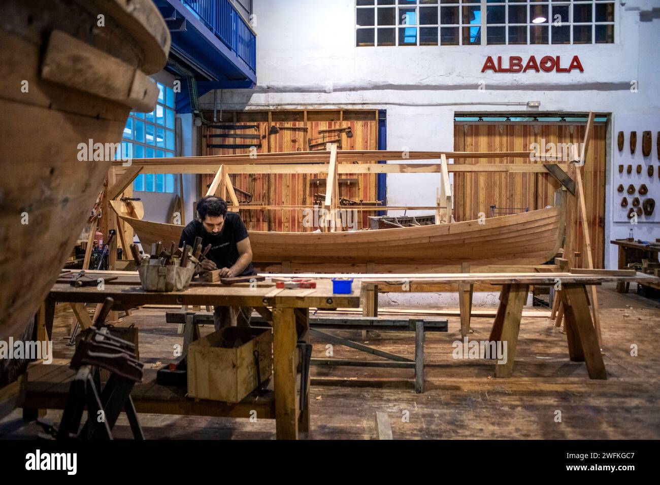 Albaola museum, Historic Whaling Boat reconstruction in the Basque port ...