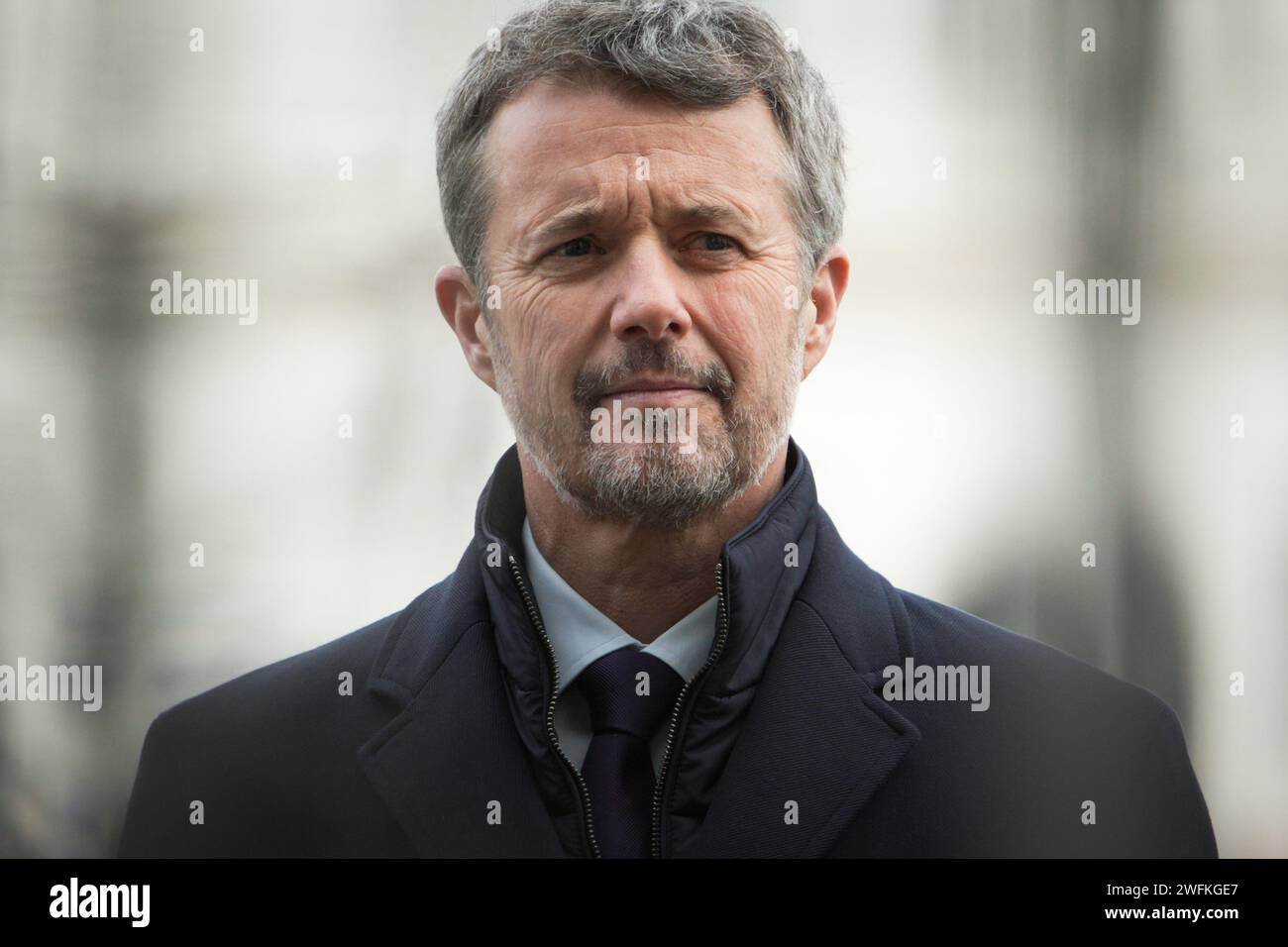 Danish King Frederik X is seen visiting the Tomb of the Unknown Soldier ...