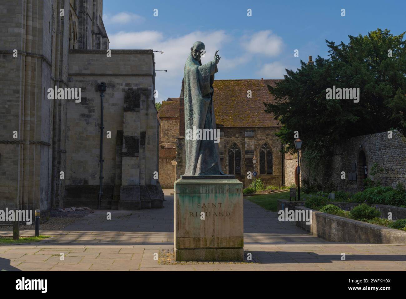 The Philip Jackson bronze statue of St Richard stands outside ...