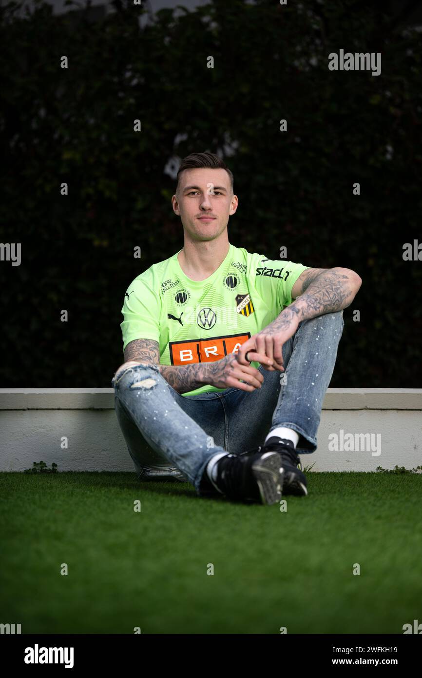 Marbella, Sverige. 31st Jan, 2024. 240131 Andreas Linde poserar för ett ...