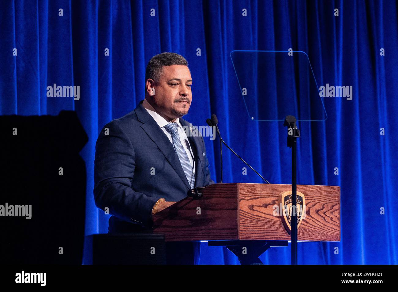 New York, USA. 31st Jan, 2024. Police Commissioner Edward Caban ...