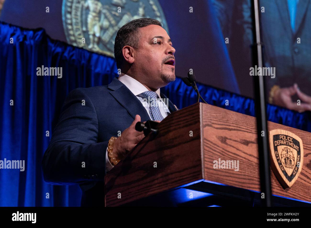 New York, USA. 31st Jan, 2024. Police Commissioner Edward Caban ...