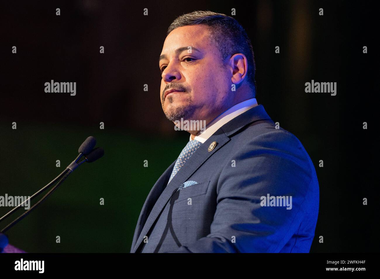 New York, USA. 31st Jan, 2024. Police Commissioner Edward Caban ...