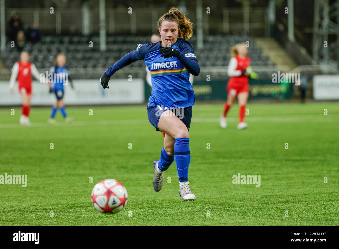 St. Pölten's Sarah Mattner in action during the women's champions ...
