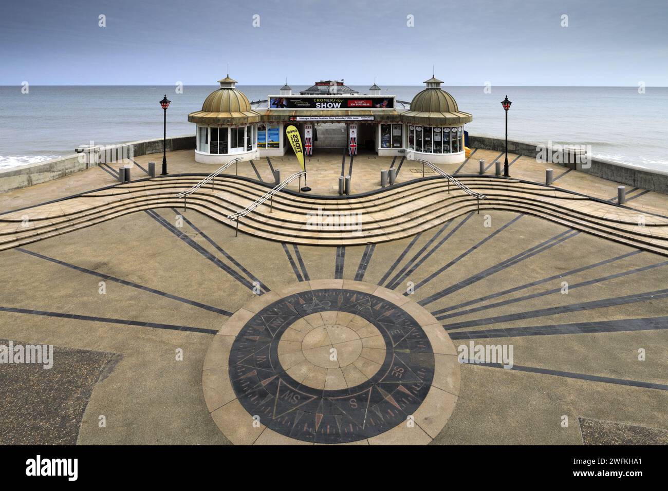 The Pavilion Theatre Pier at Cromer town, North Norfolk Coast, England ...