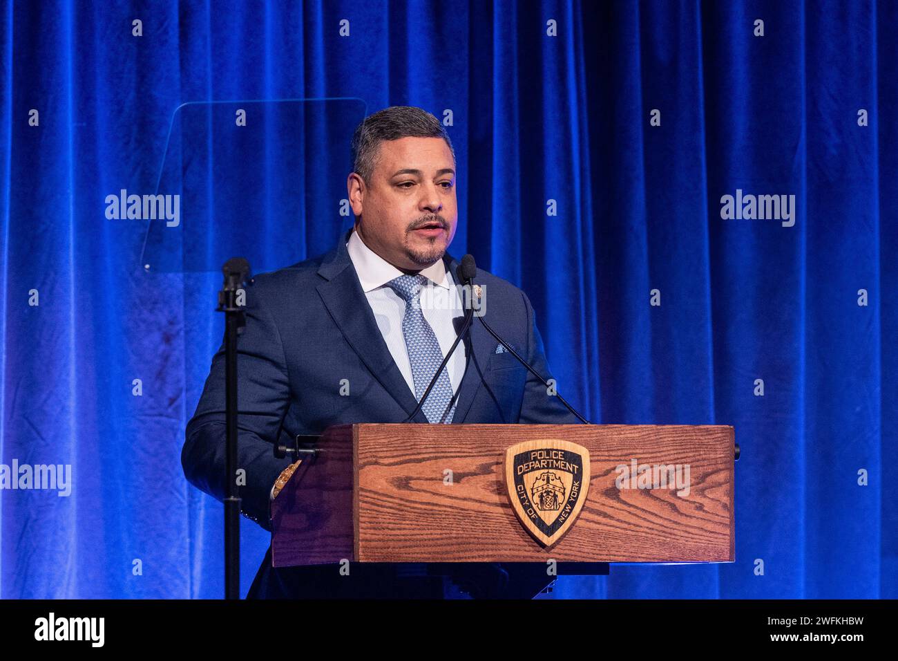 New York, USA. 31st Jan, 2024. Police Commissioner Edward Caban ...