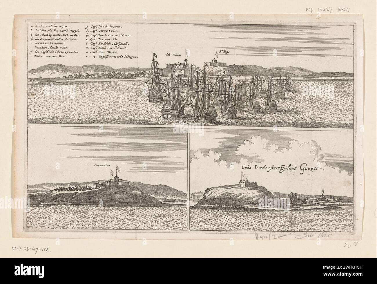 View of Elmina, Cormantijn and the island of Goeree, c. 1665 - c. 1670 ...