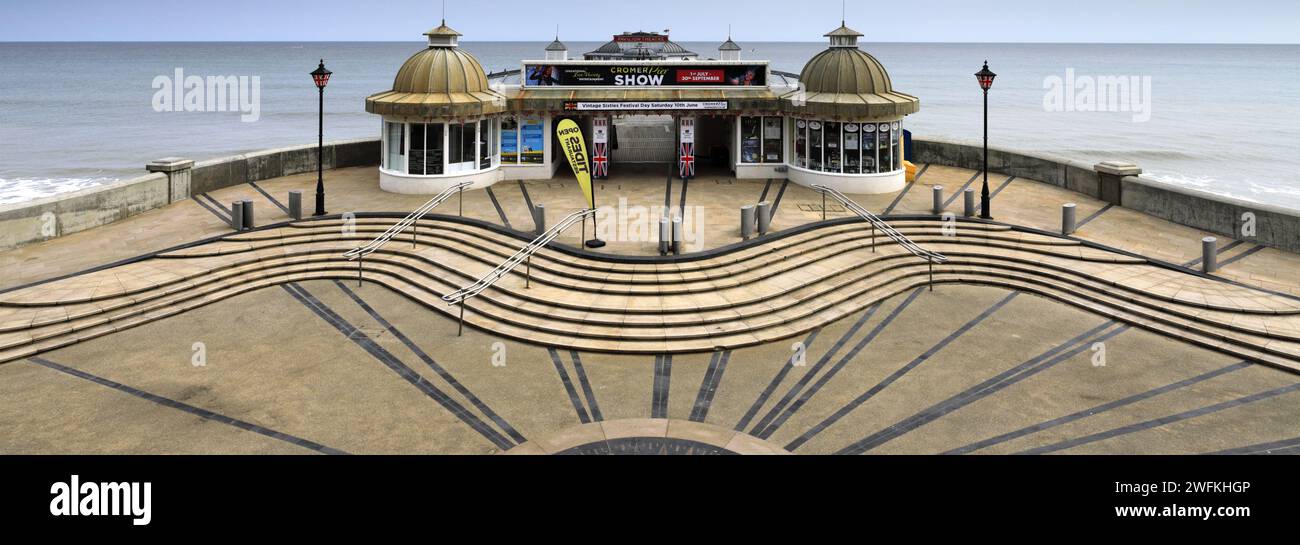 The Pavilion Theatre Pier at Cromer town, North Norfolk Coast, England ...