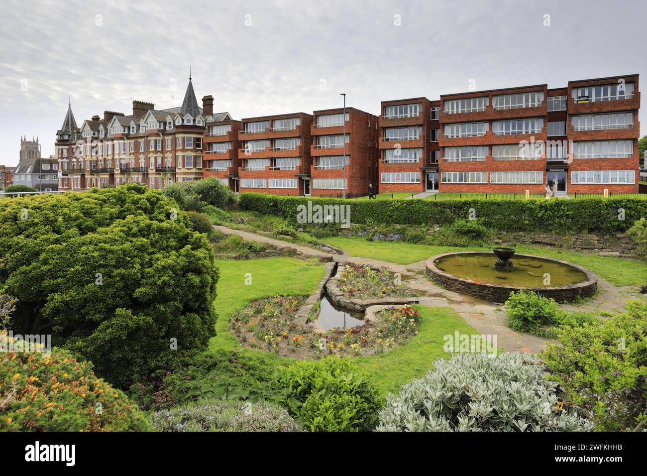 The esplanade gardens, Cromer town, North Norfolk Coast, England, UK ...