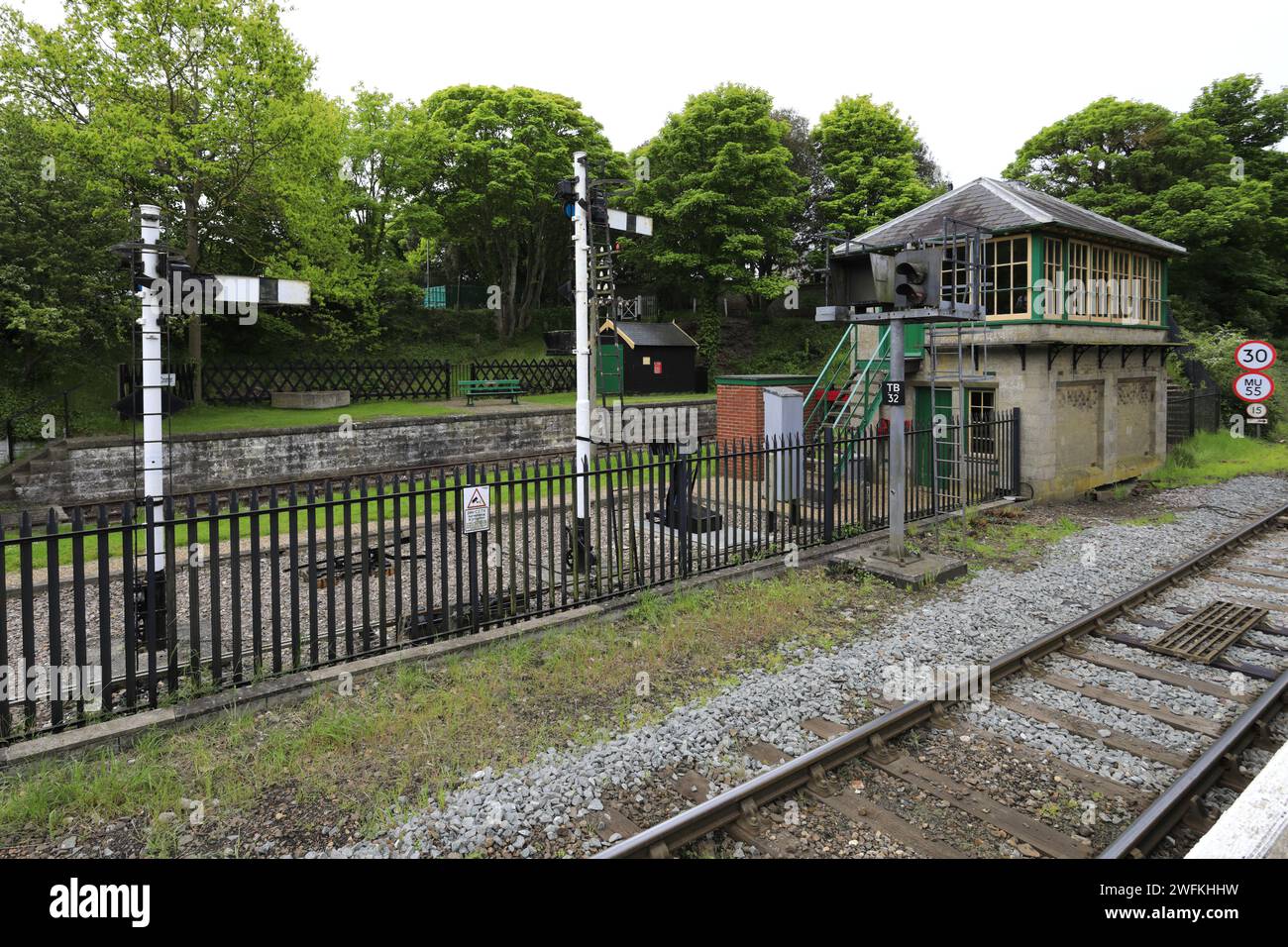 The Signal box at Cromer railway station, North Norfolk Coast, England ...