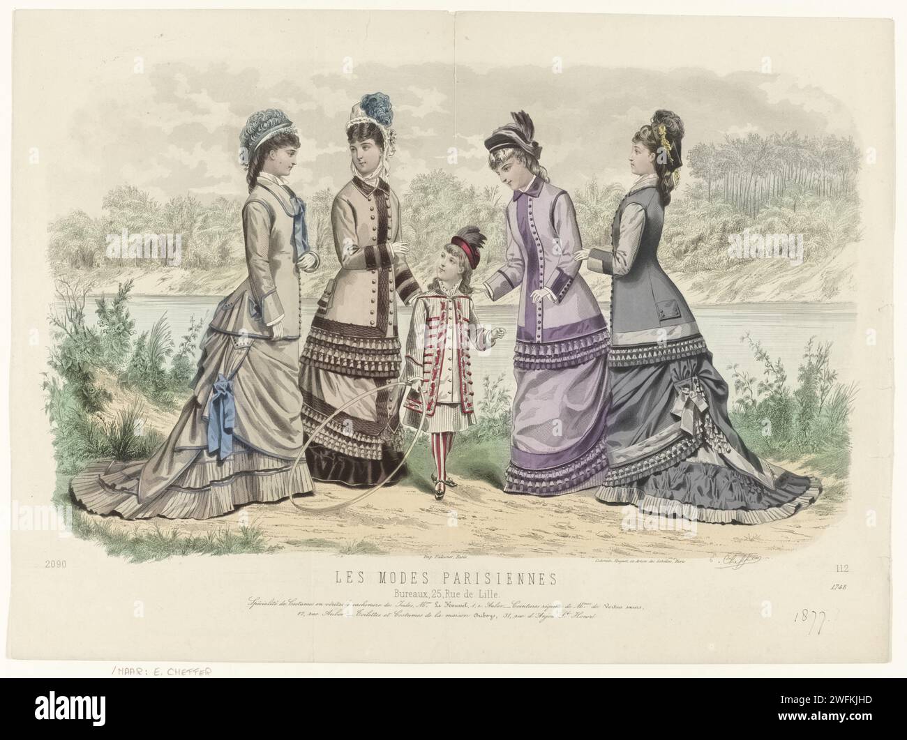 Les Modes Parisiennes, 1877, No. 1748: Specialty of costumes (...), E ...