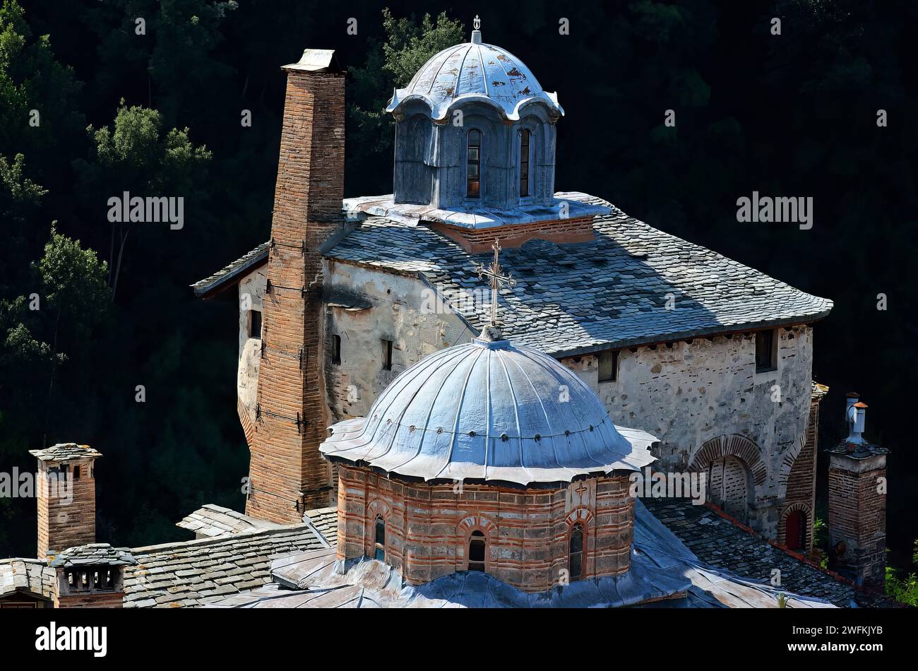 A 14th century Hilandar monastery, Mount Athos, Greece Stock Photo - Alamy