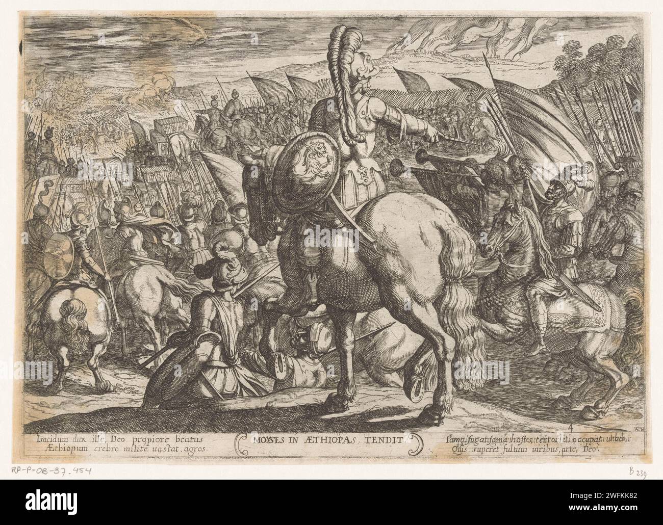 Moses orders the Israelites to attack the Ethiopians, Antonio Tempesta ...