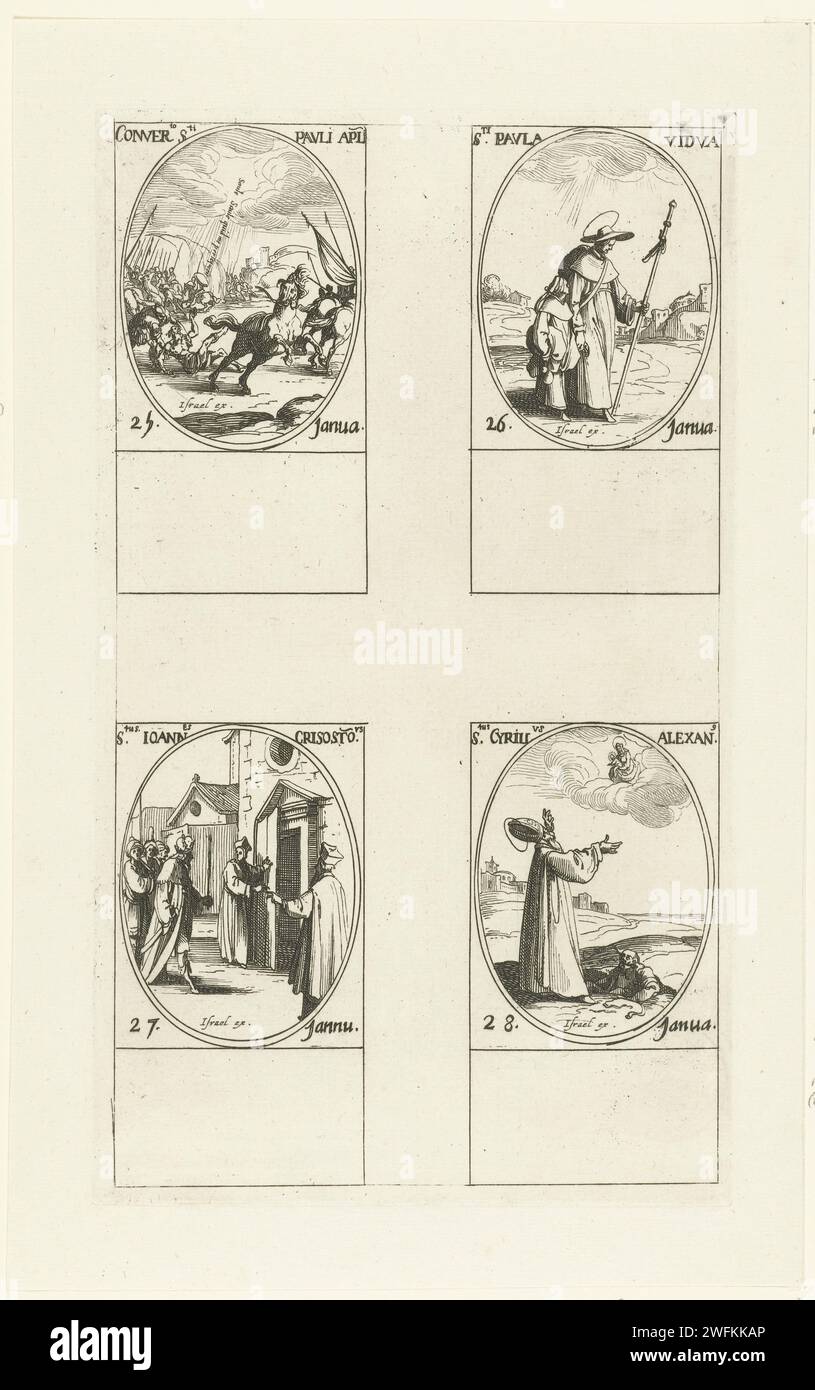 Conversion of Paul, holy Paula, holy John Chrysostomus, holy Cyrillus ...