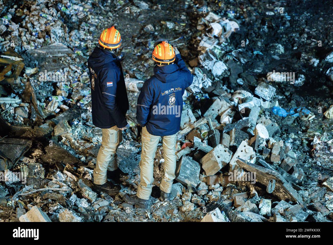 ROTTERDAM - USAR (Urban Search and Rescue) at the scene of the ...