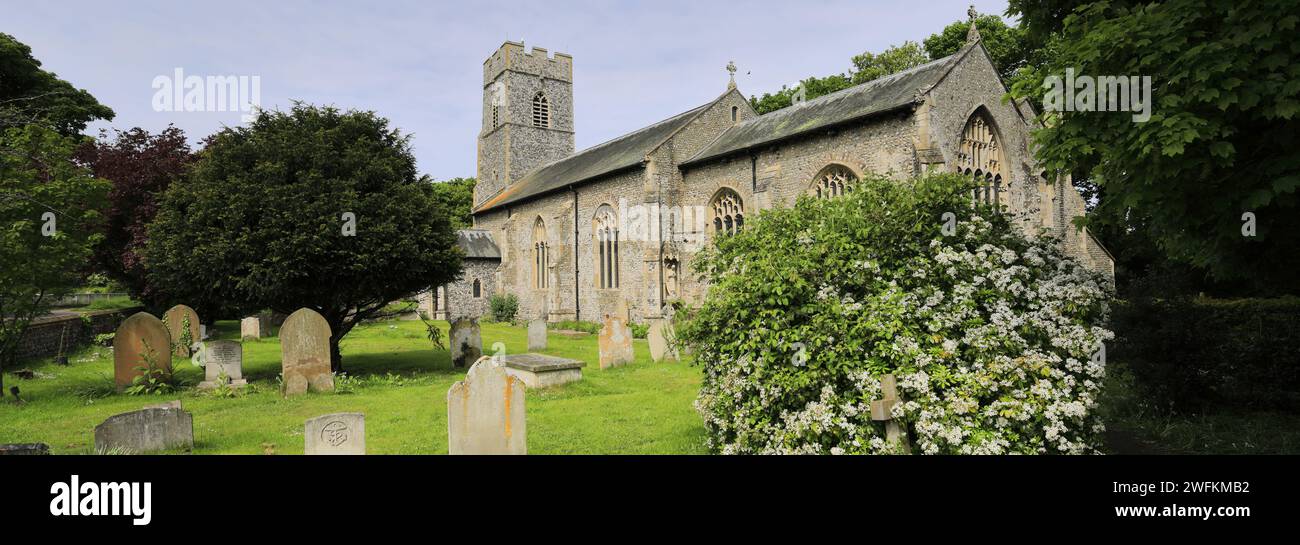 St Martins parish church, Overstrand village, Norfolk coast, England ...