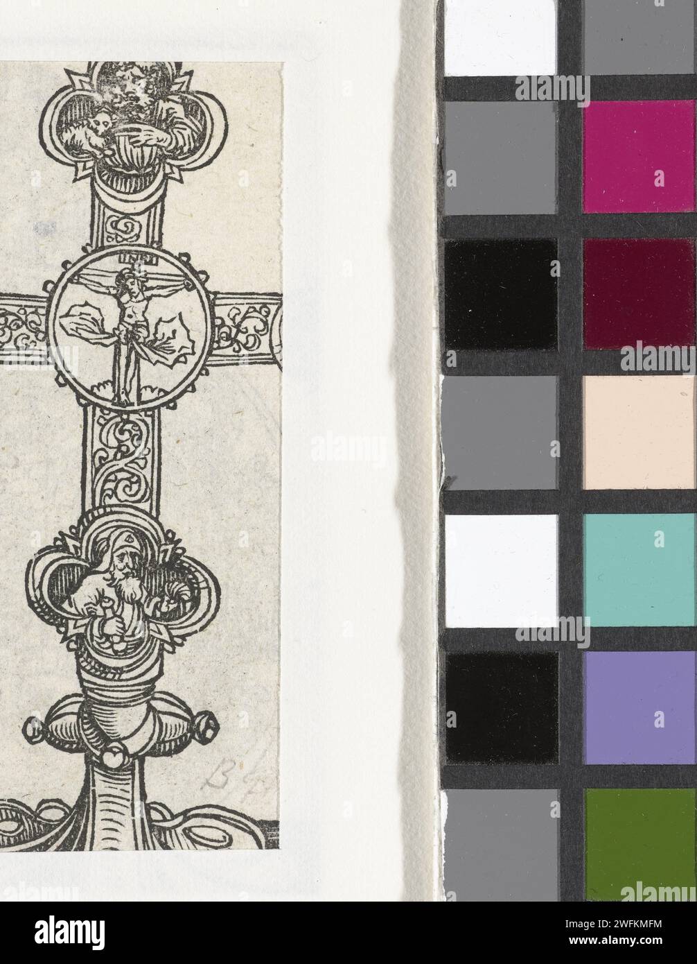 Cross with Christ on the Cross, John the Evangelist, Simon and Jakobus ...