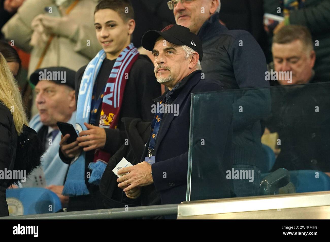 Burnley owner Alan Pace before the Premier League match at the Etihad ...