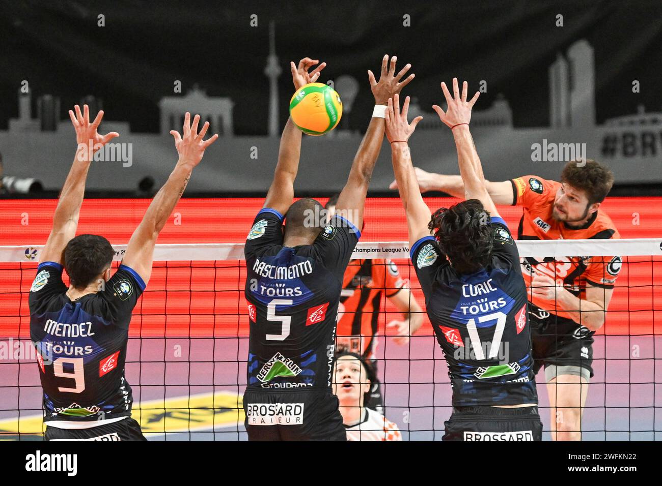 Berlin, Deutschland 31. Januar 2024: CL Volleyball - 2023/2024 - Berlin ...