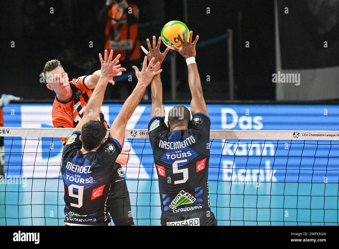 Berlin, Deutschland 31. Januar 2024: CL Volleyball - 2023/2024 - Berlin ...