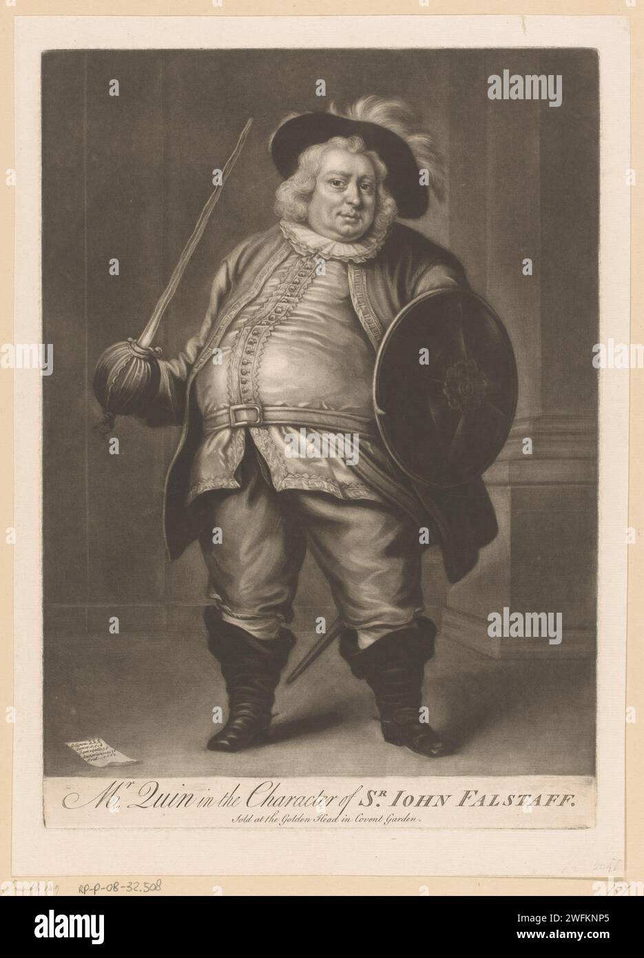 Portrait of James Quin as John Falstaff, James Mcardell, c. 1745 - 1765 ...