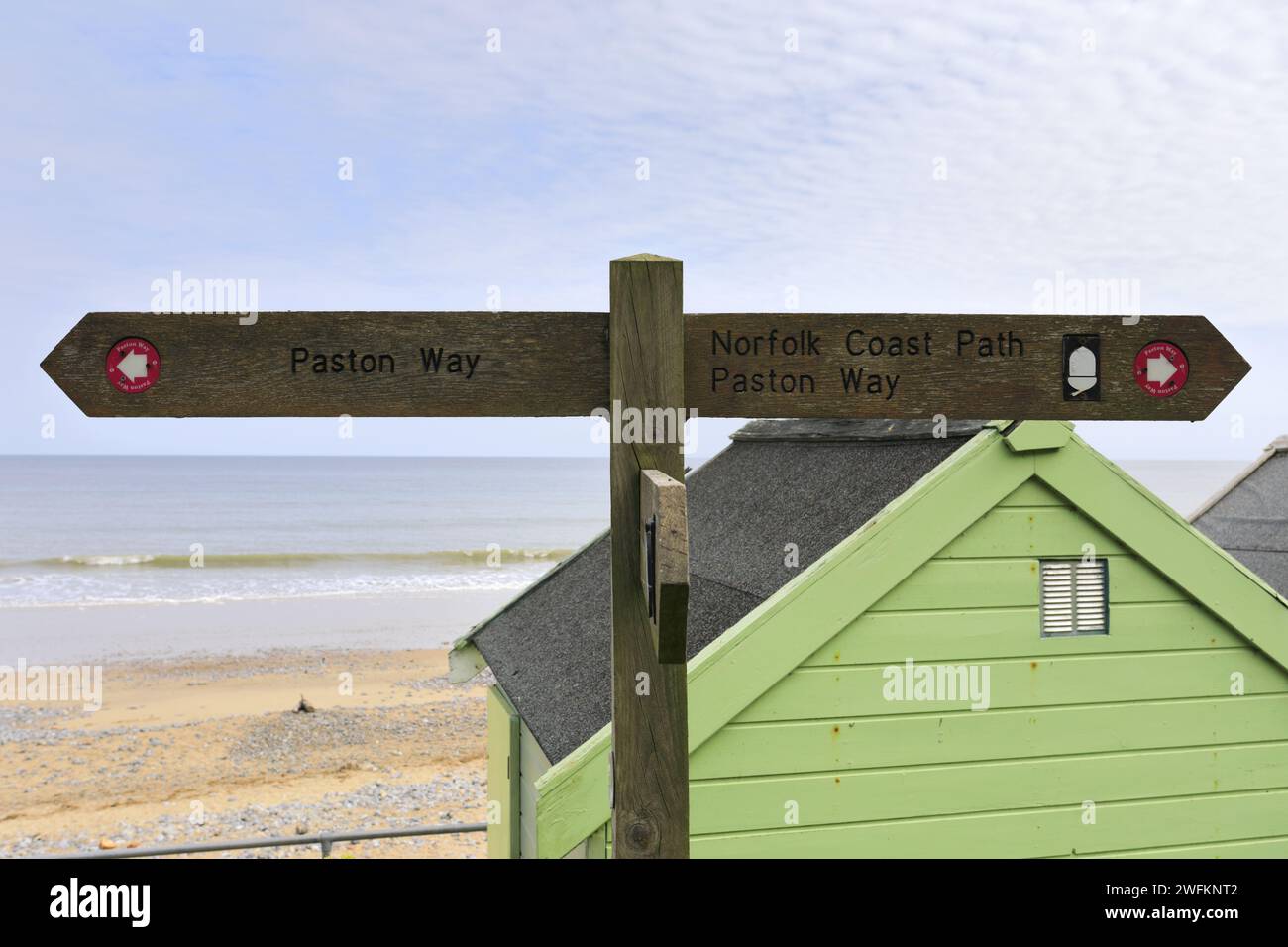 The Paston Way and North Norfolk coast path, Cromer town, North Norfolk ...
