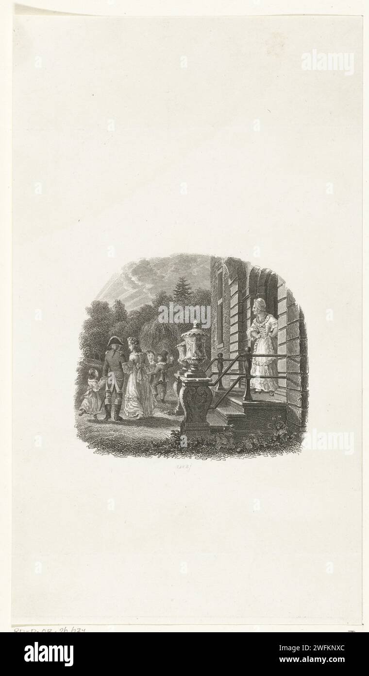 Family leaves house and is checked by Dienstmeid, Johannes Alexander ...