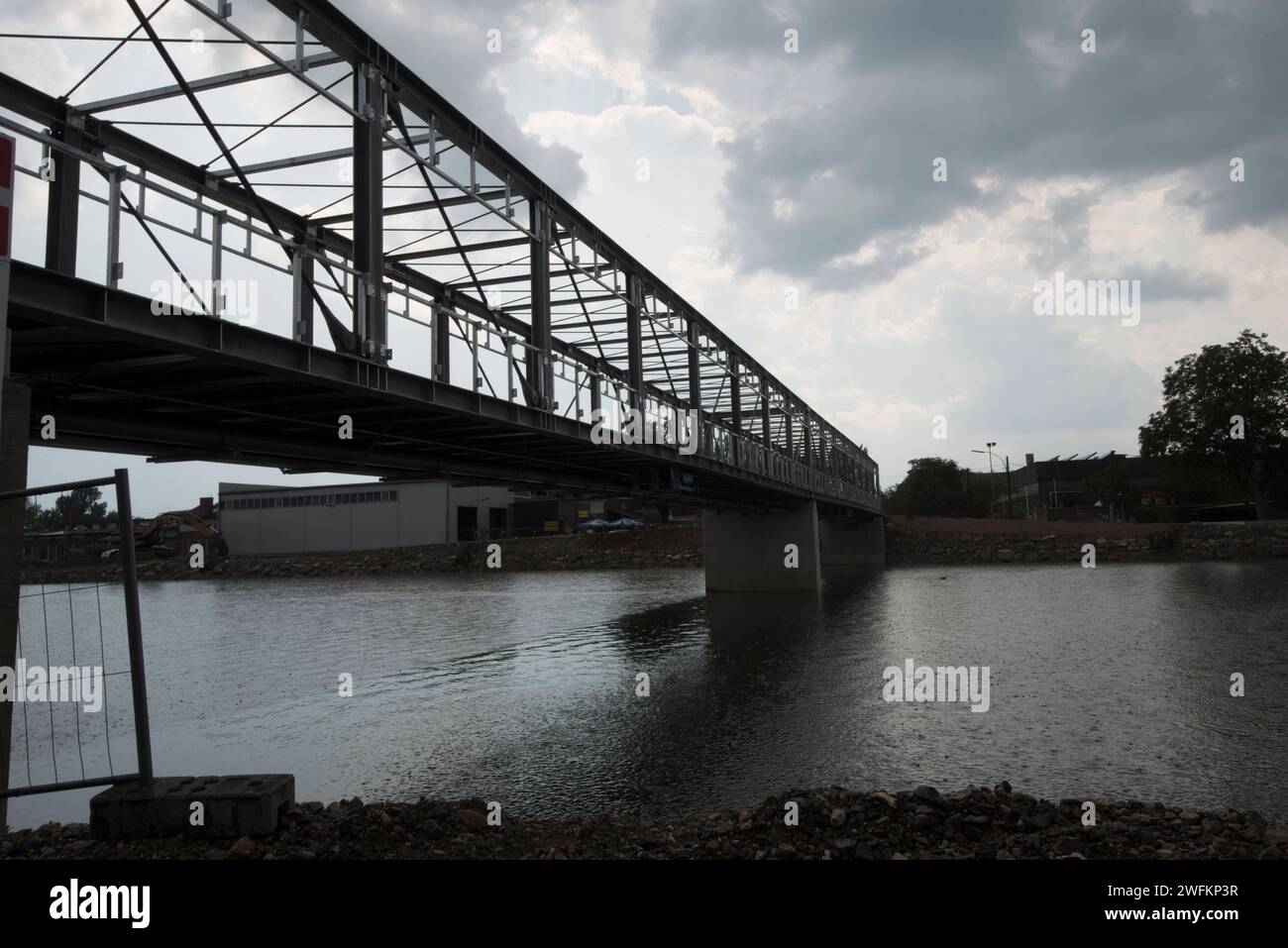 iron bridge in truss construction for traffic and transport purposes ...