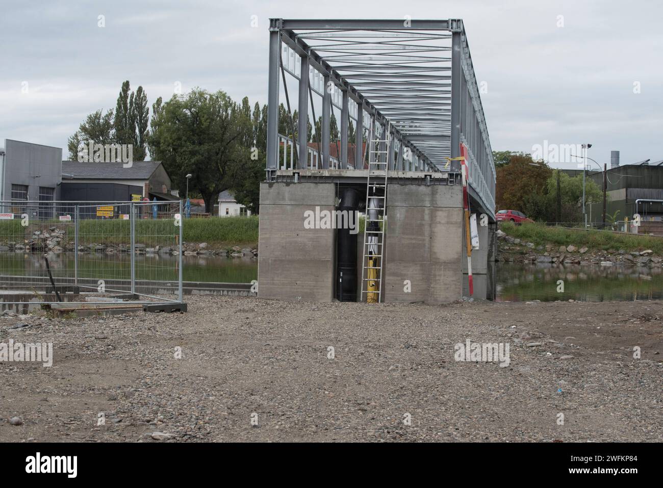 iron bridge in truss construction for traffic and transport purposes ...