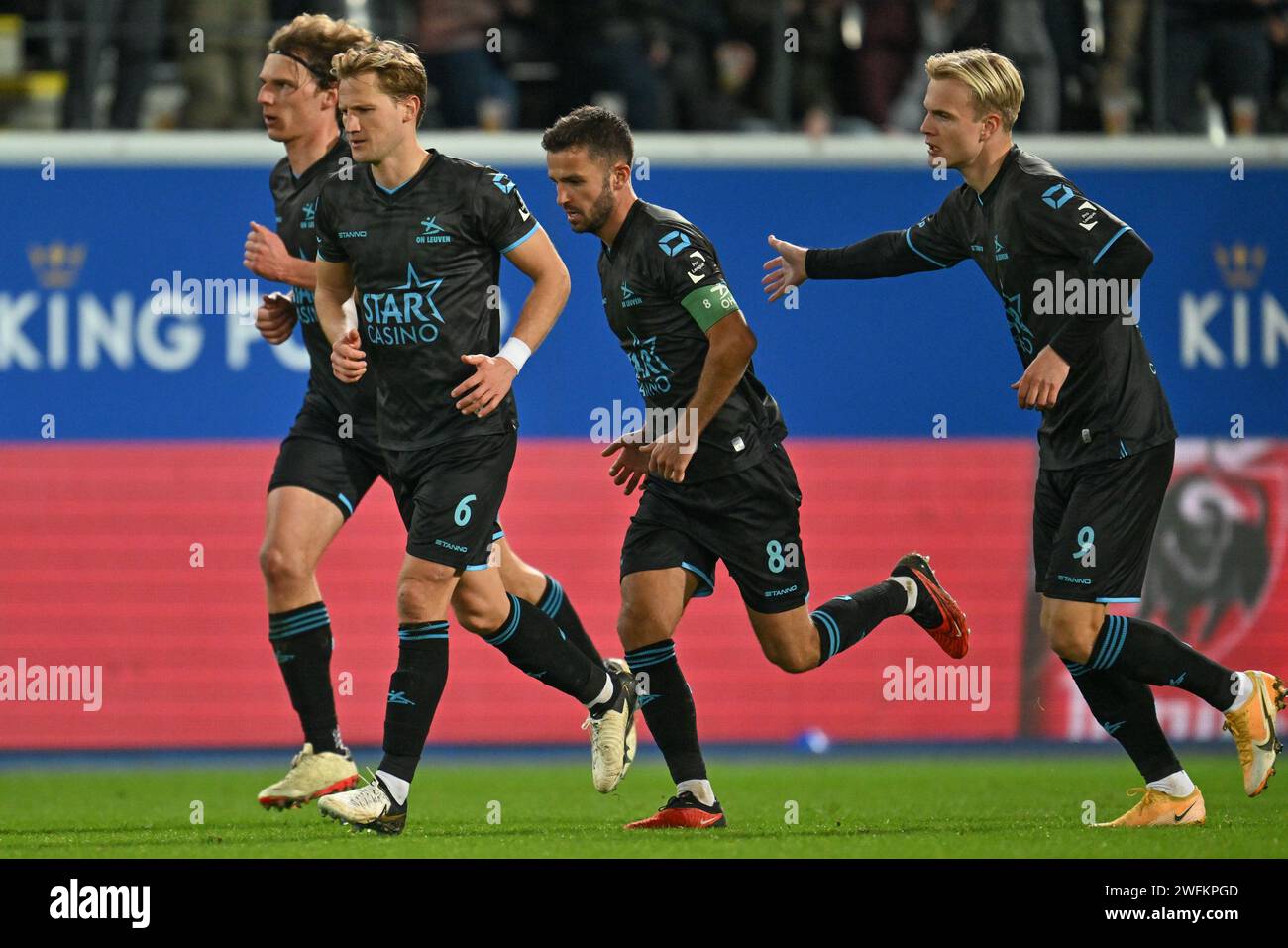 Leuven, Belgium. 31st Jan, 2024. Siebe Schrijvers (8) of OHL ...