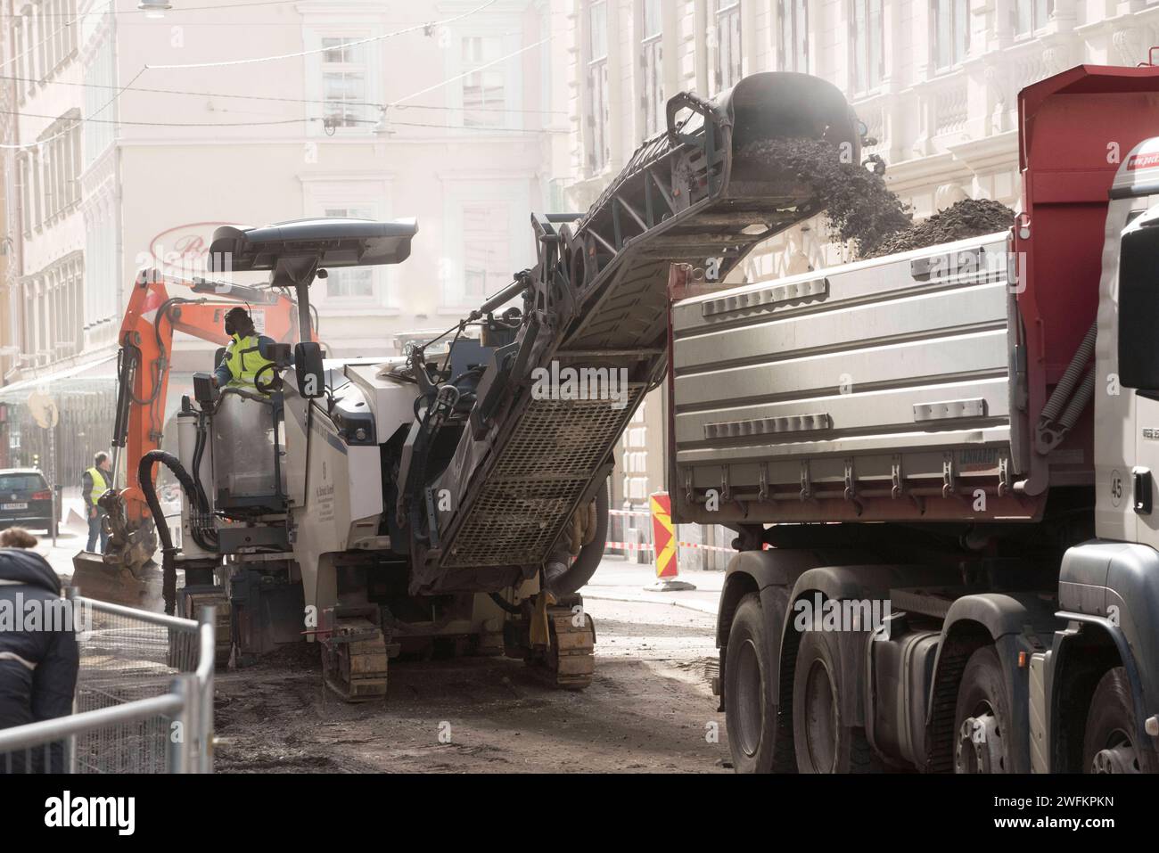 road construction in civil engineering, public road network for ...