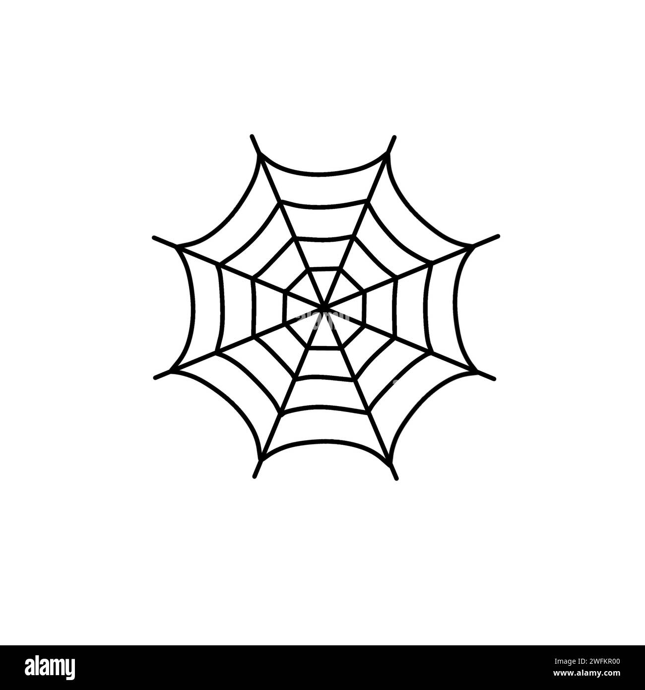 Spider web icon isolated on white background. Spider web illustration ...
