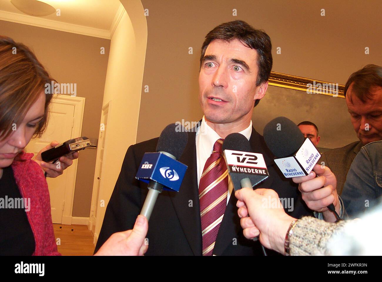 Copenhagen/Denamrk / 5 december 2001/Danish prime minister Anders Fogh ...