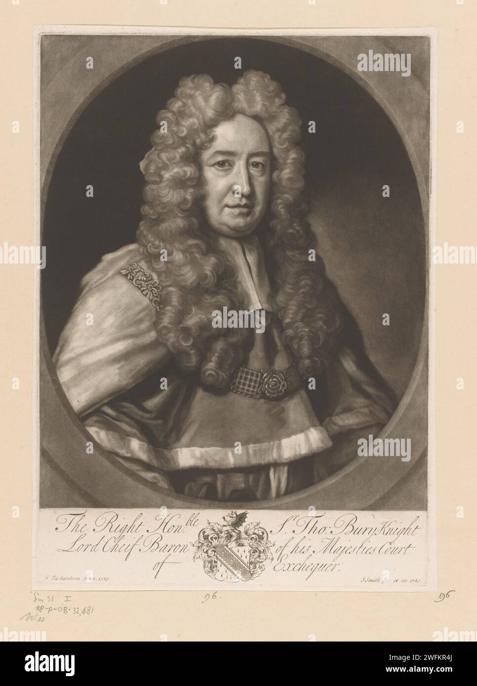 Portrait of Thomas Bury, John Smith (print maker/ publisher), after ...