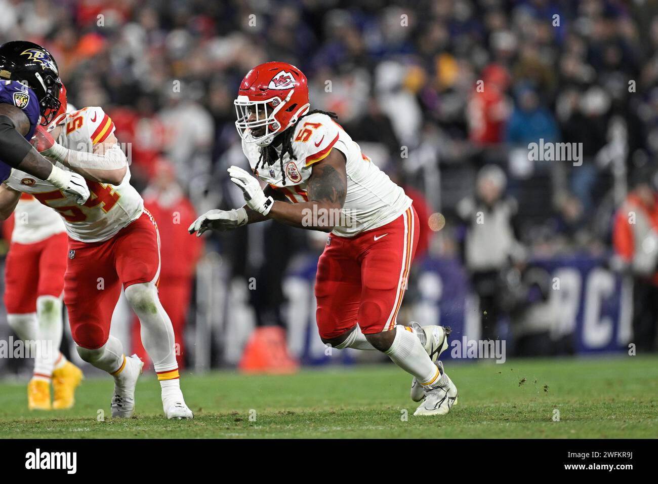 Kansas City Chiefs defensive end Mike Danna (51) in action during the ...