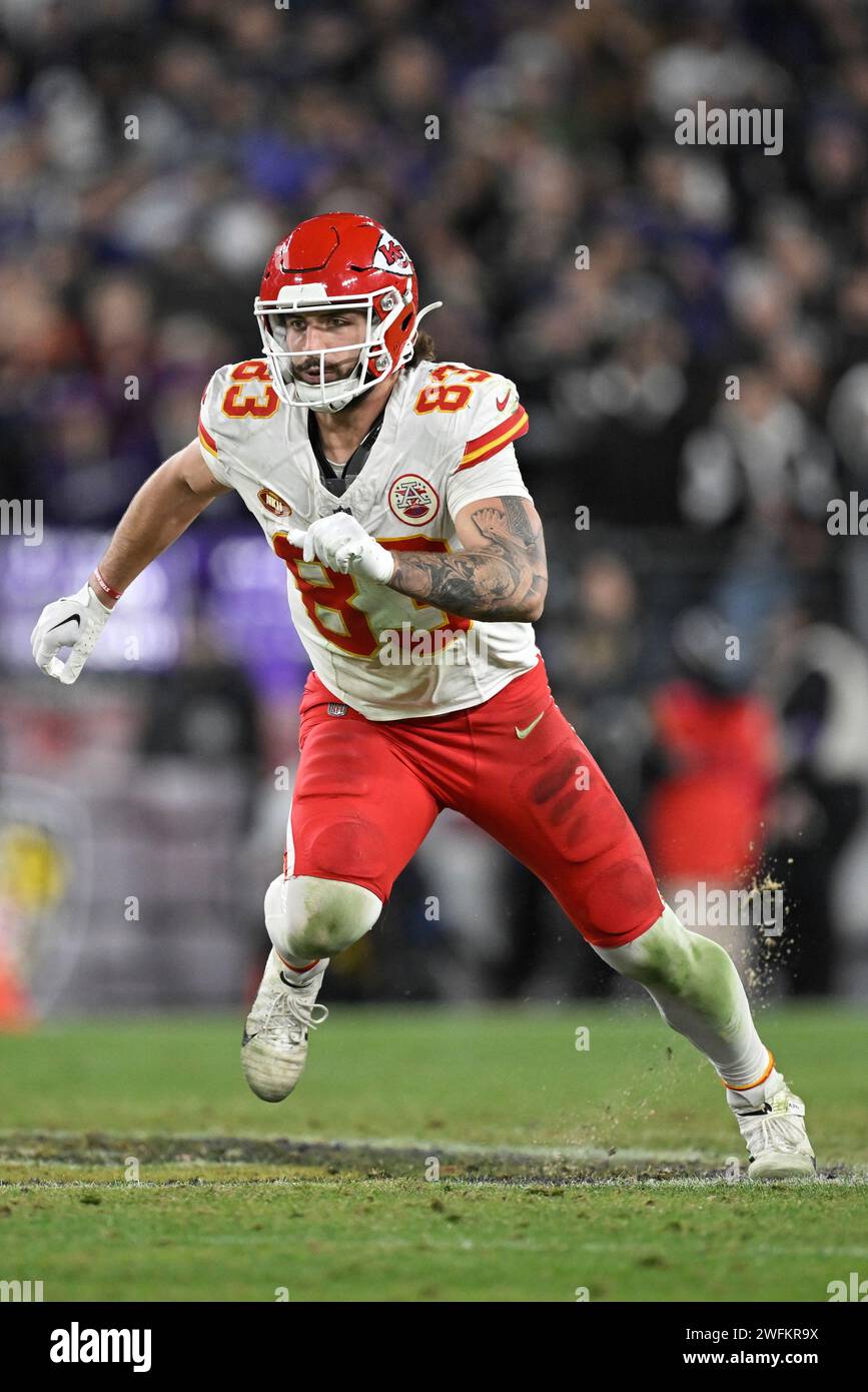 Kansas City Chiefs tight end Noah Gray (83) in action during the second ...