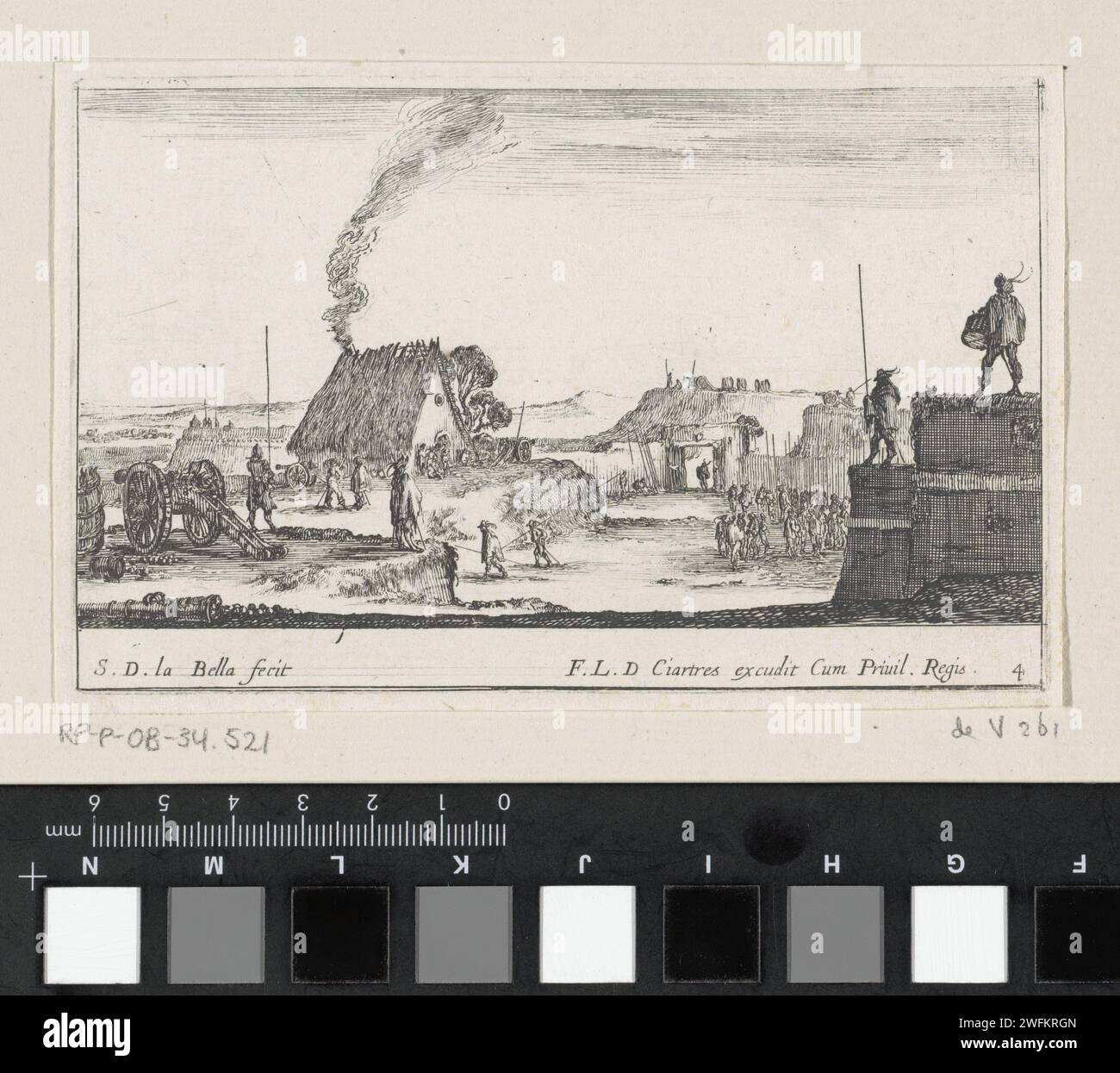 Soldiers at parapet, Stefano della Bella, 1620 - 1664 print Landscape ...