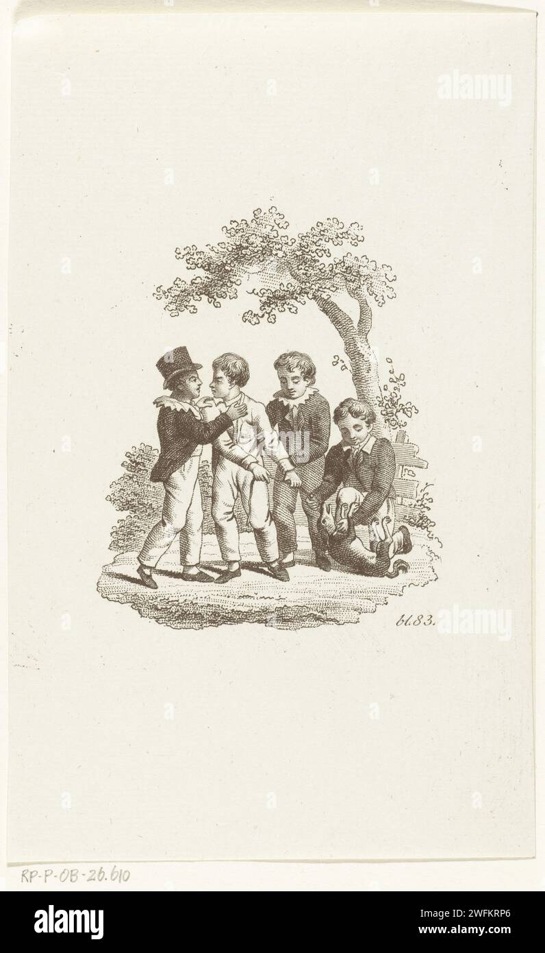 Four children argue for dog, Johannes Alexander Rudolf Best, 1807 ...