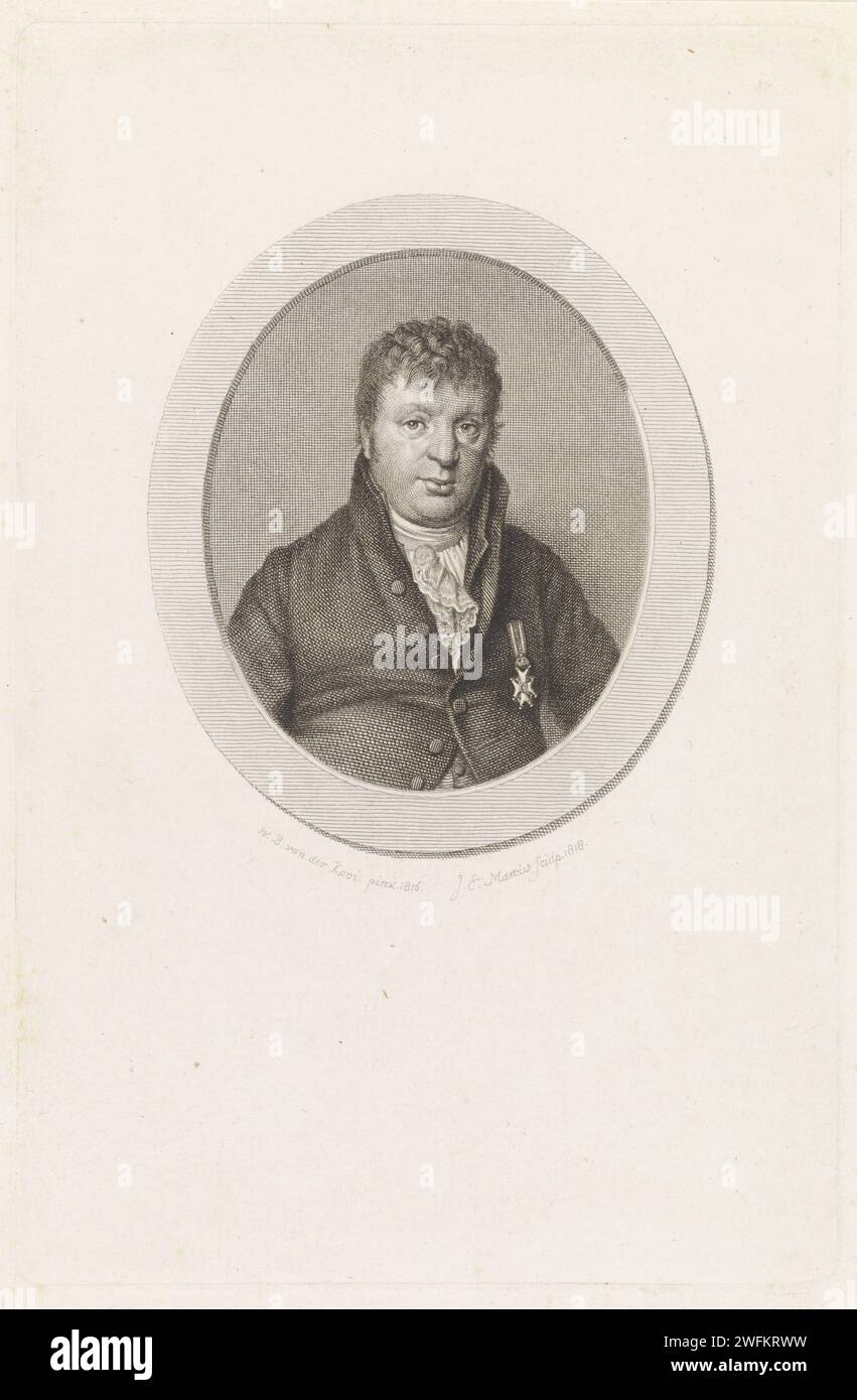 Portrait of Jacobus Scheltema, Jacob Ernst Marcus, after Willem Bartel ...
