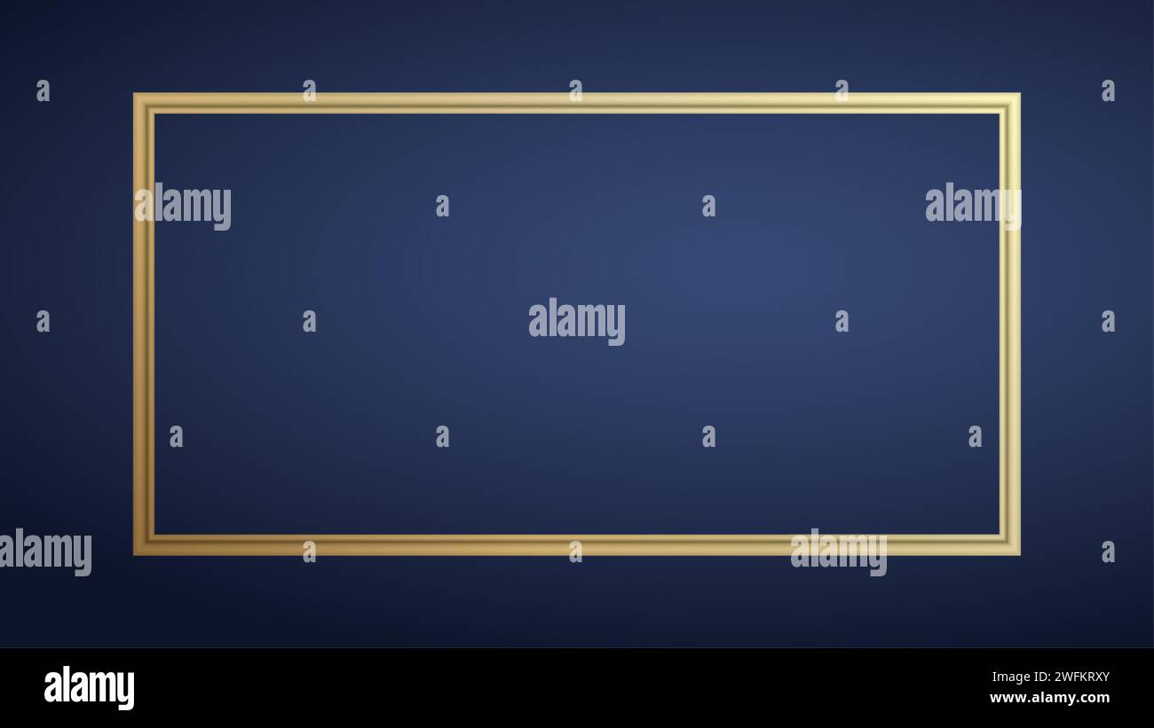 Stories Vector Advertising Template. Classic Golden Frame Promo with ...