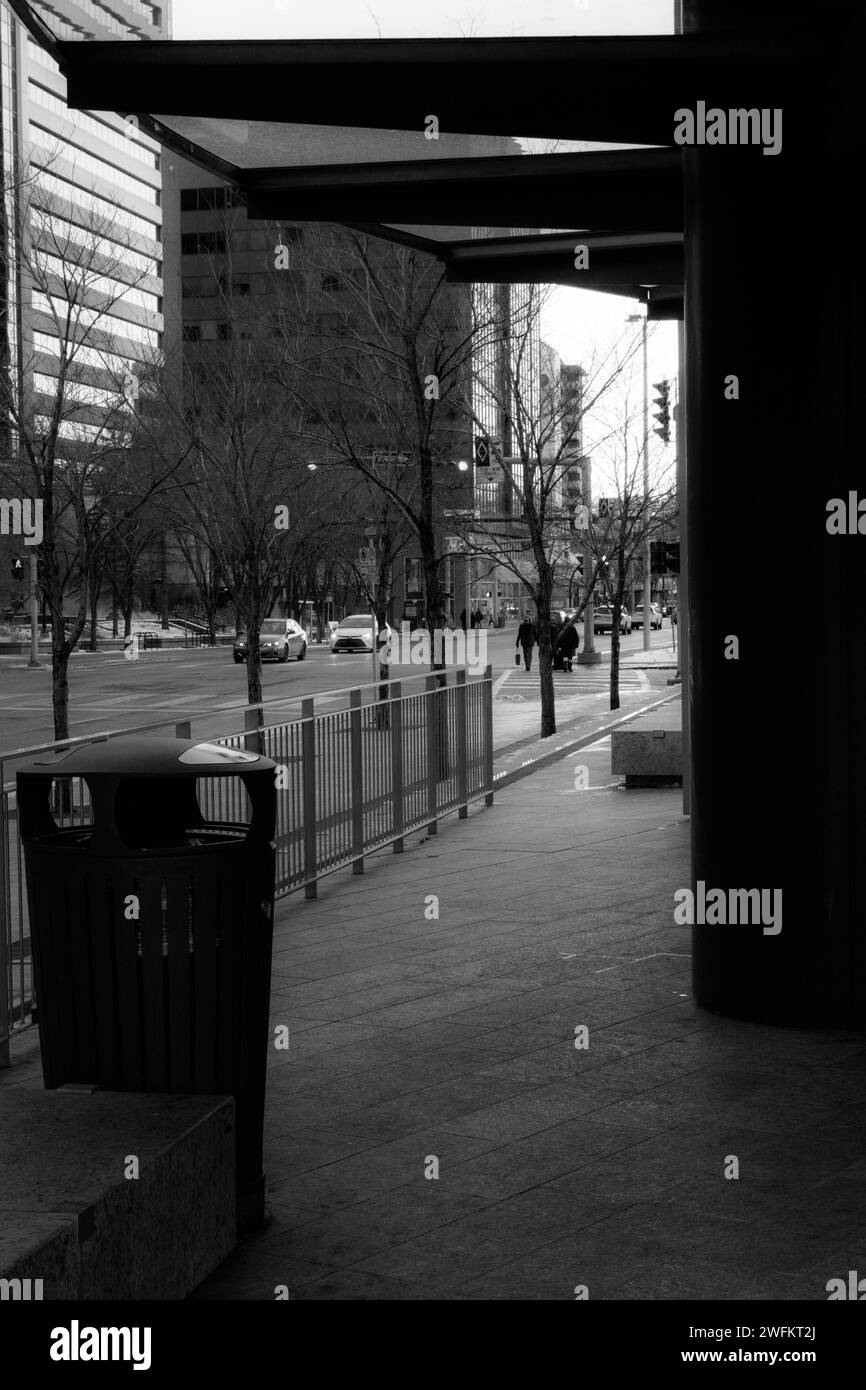 Calgary downtown park Black and White Stock Photos & Images - Alamy