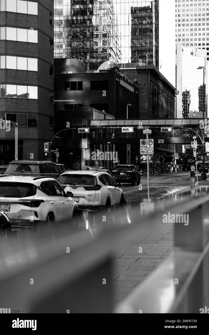 Calgary downtown park Black and White Stock Photos & Images - Alamy