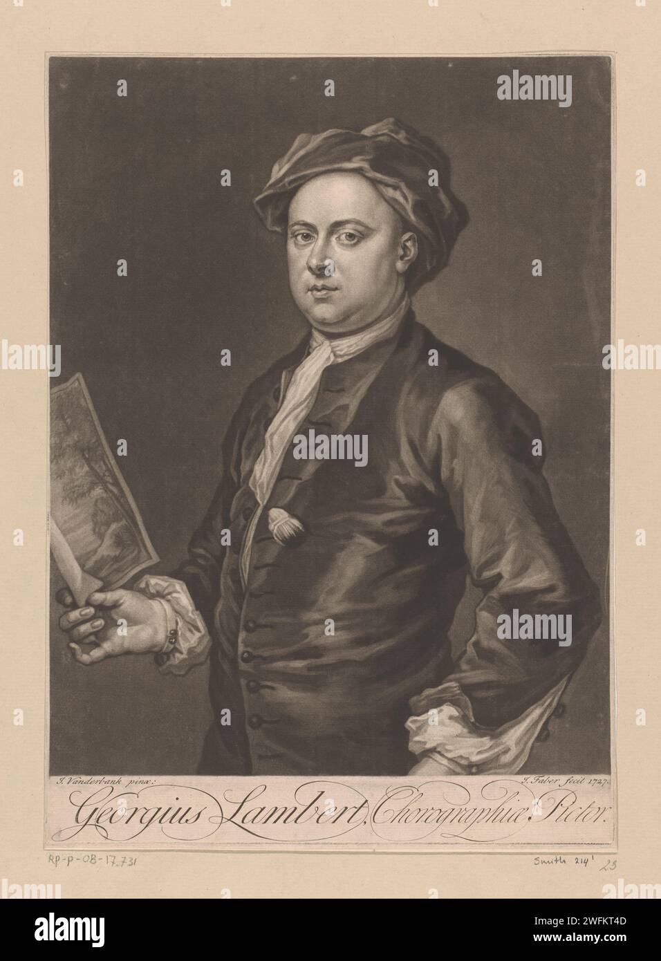 Portrait of George Lambert, John Faber (II), After Jan van der Banck ...