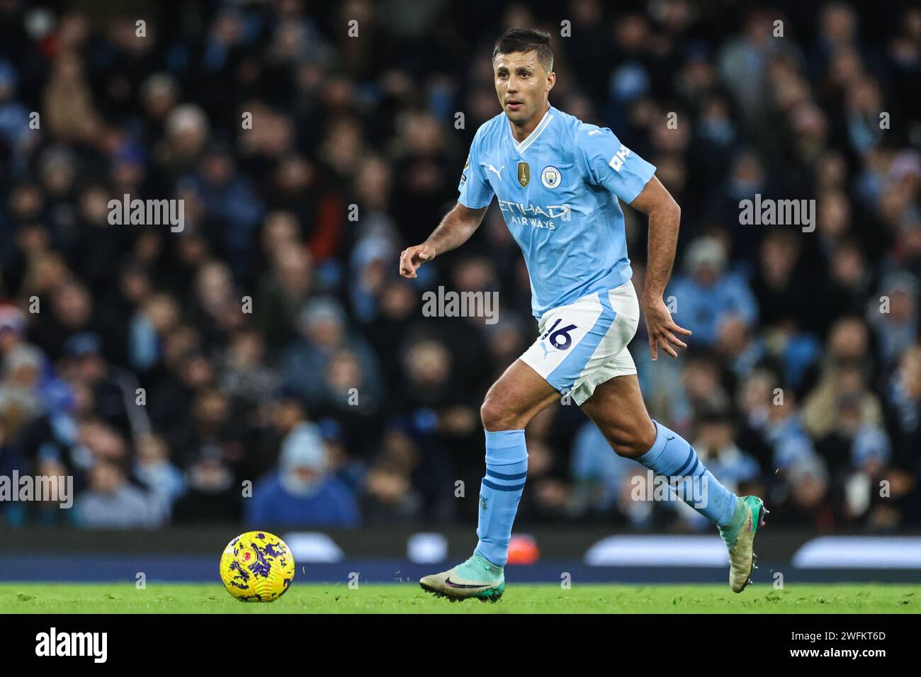 Rodri of Manchester City in action during the Premier League match ...