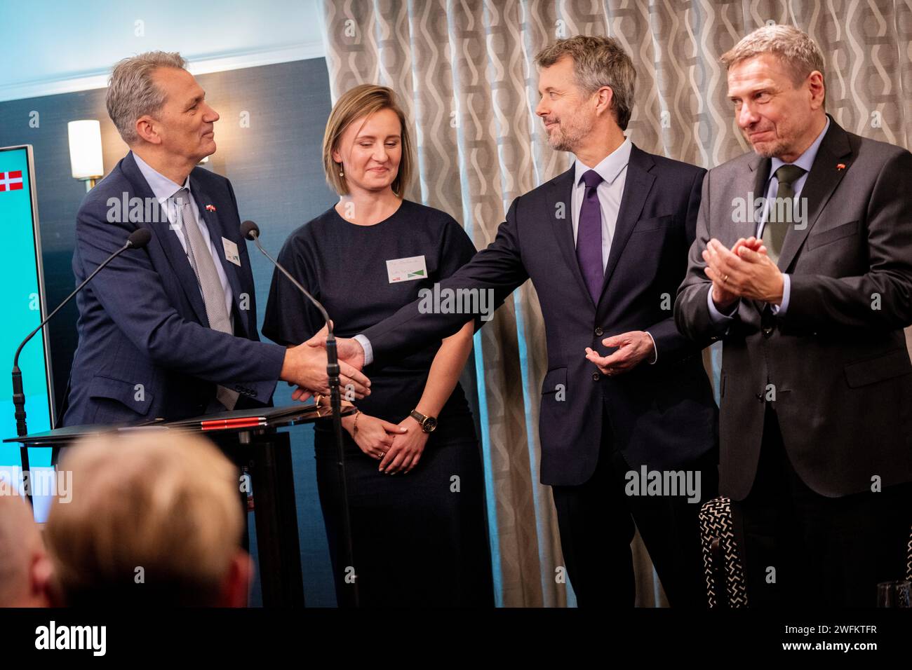 King Frederik X attends, together with the Danish ambassador in Poland ...