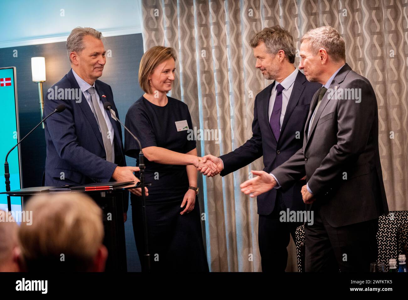 King Frederik X attends, together with the Danish ambassador in Poland ...