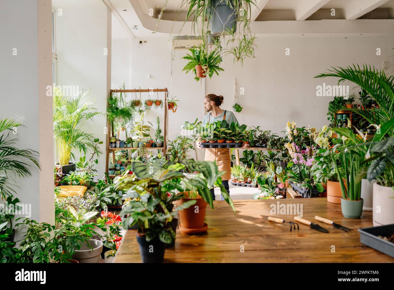 Floristry business and people concept Stock Photo - Alamy