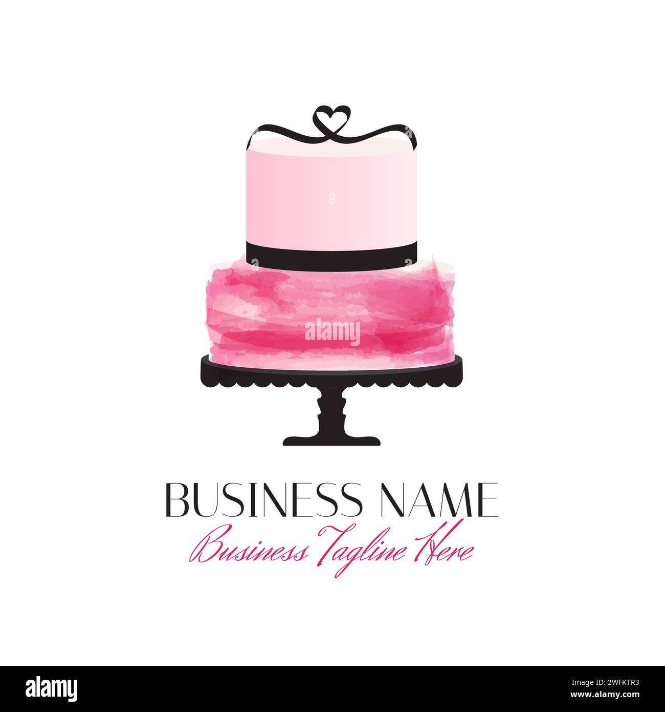 Heart dessert on black Stock Vector Images - Alamy