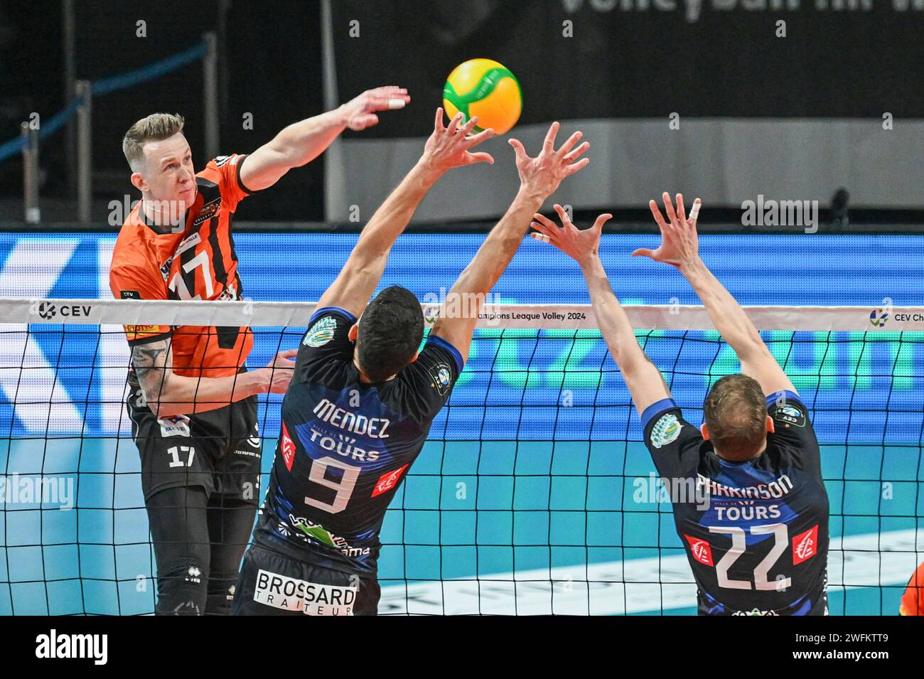 Berlin, Deutschland 31. Januar 2024: CL Volleyball - 2023/2024 - Berlin ...